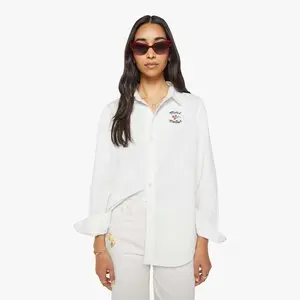 MOTHER Merci X The Bestie Office Hours Shirt - White