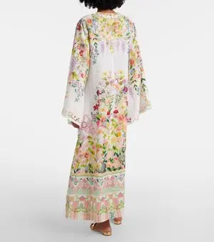 Camilla Floral Linen Kaftan