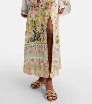 Camilla Floral Linen Kaftan