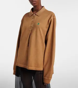 Prada Oversized Cotton Piqué Polo Shirt