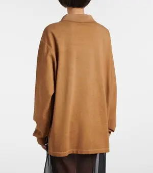 Prada Oversized Cotton Piqué Polo Shirt