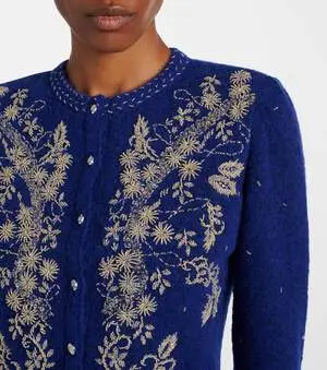 JACQUES WEI Embellished Floral Cardigan