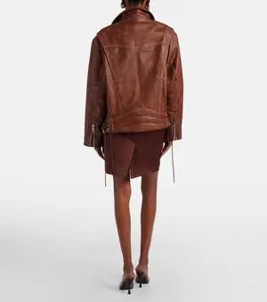 JACQUES WEI Satin Pencil Skirt