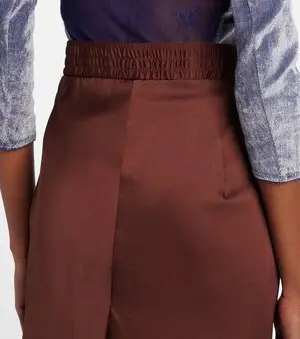 JACQUES WEI Satin Pencil Skirt