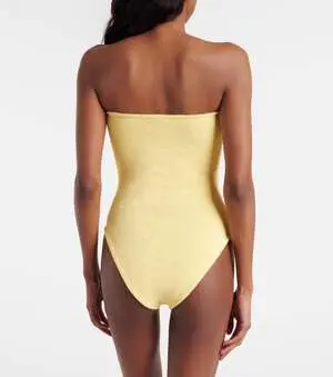 Hunza G Brooke Bandeau Swimsuit - Yellow