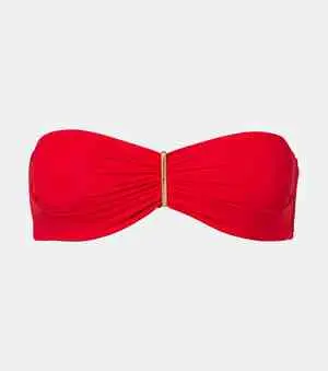 Melissa Odabash Positano Bandeau Bikini Top - Red