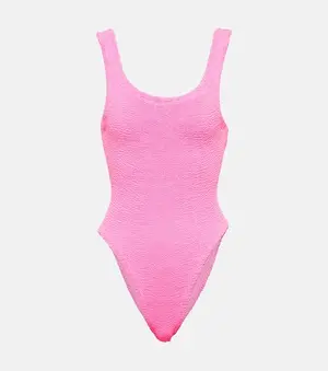 Hunza G Hunza G Square Neck Swimsuit Pink