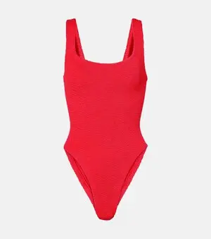 Hunza G Square Neck Swimsuit - Red