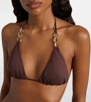 Melissa Odabash Chain-detail Bikini Top - Brown