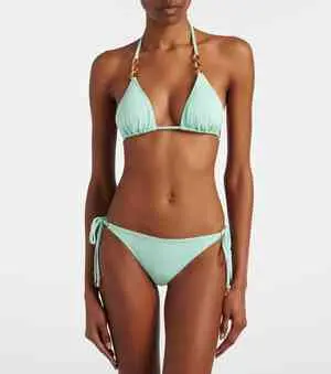 Melissa Odabash Chain-detail Bikini Top - Green