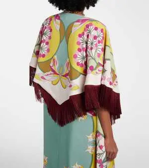 La DoubleJ Florette Placée Reversible Satin Poncho