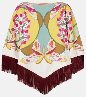 La DoubleJ Florette Placée Reversible Satin Poncho