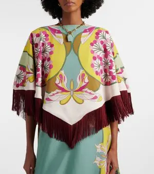 La DoubleJ Florette Placée Reversible Satin Poncho