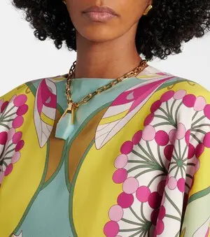 La DoubleJ Florette Placée Reversible Satin Poncho