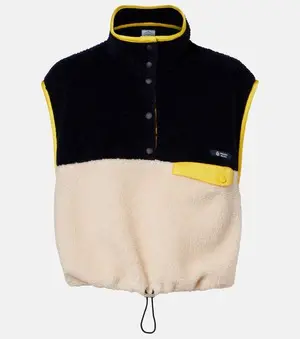 Prada Cropped Teddy Vest - Blue