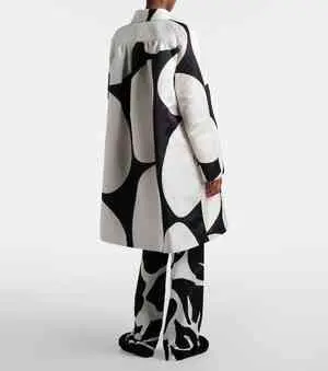 Dries Van Noten Polka-dot Double-breasted Satin Coat