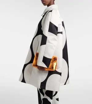 Dries Van Noten Polka-dot Double-breasted Satin Coat
