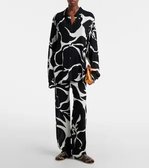 Dries Van Noten Floral Straight-leg Pants