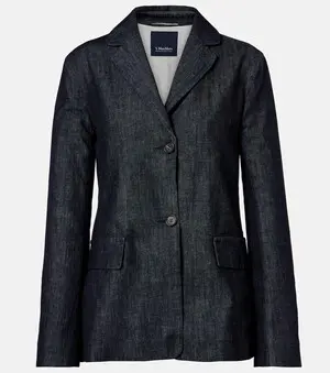 Max Mara Leone Denim Blazer - Blue