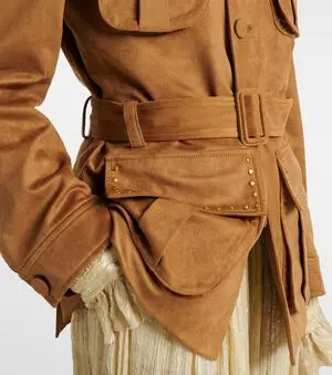 XU ZHI Studded Belted Field Jacket