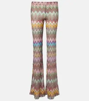 Missoni Zigzag Lamé Flared Pants - Multicoloured