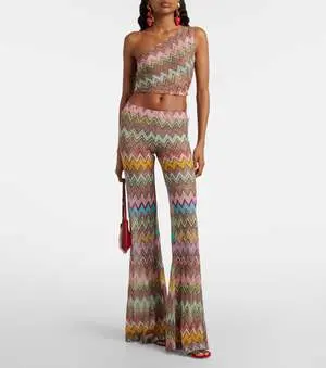 Missoni Zigzag Lamé Flared Pants - Multicoloured
