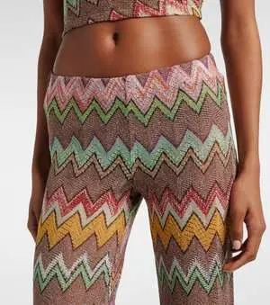 Missoni Zigzag Lamé Flared Pants - Multicoloured