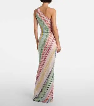 Missoni One-shoulder Lame Gown