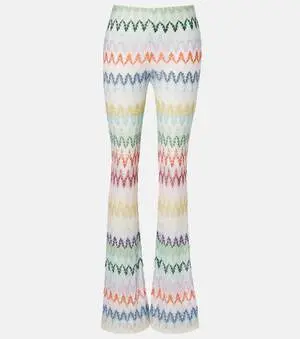 Missoni Open-knit Lamé Flared Pants - Multicoloured
