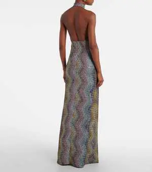 Missoni Cutout Sequined Lame Gown