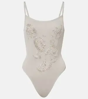 JACQUES WEI Beaded Bodysuit