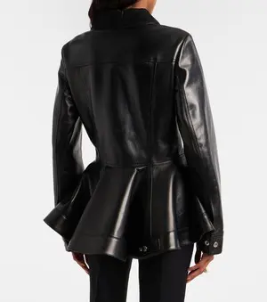 Alexander McQueen Peplum Leather Jacket