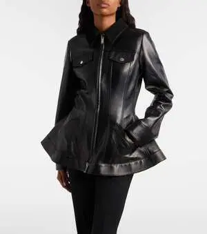 Alexander McQueen Peplum Leather Jacket