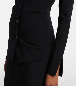 JIL SANDER Notch Neck Jersey Top