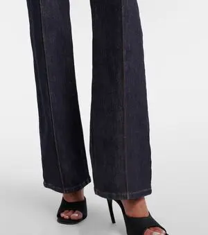 SELF-PORTRAIT Belted Denim Jumpsuit
