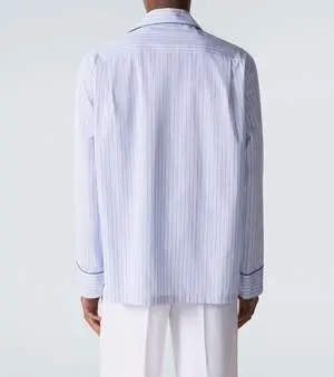 Dolce & Gabbana Striped Cotton And Silk Poplin Pajama Shirt