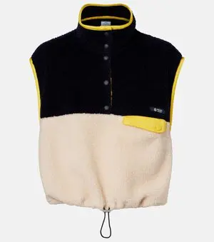 Prada Cropped Teddy Vest - Blue