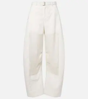 Sacai Belted Barrel-leg Pants - White