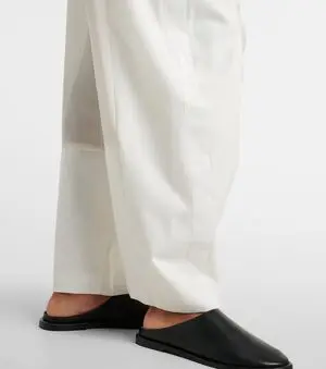 Sacai Belted Barrel-leg Pants - White