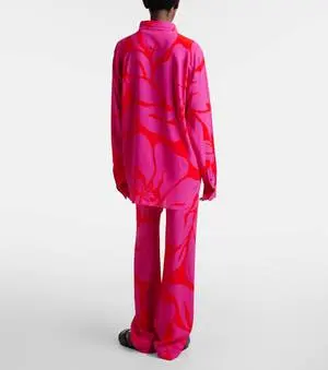 Dries Van Noten Floral Straight Pants - Pink