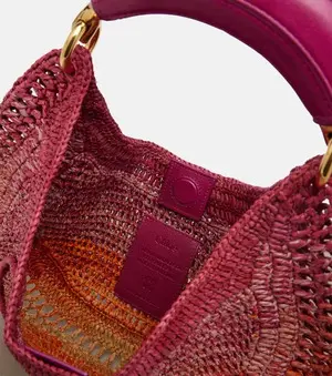Chloé Summer Banana Medium Raffia Shoulder Bag - Orange