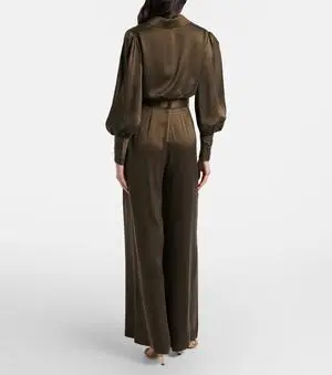 Zimmermann Belted Wide-leg Silk Pants