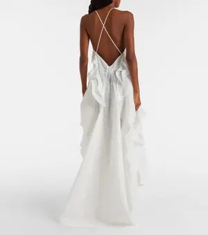 Maticevski Délice Wave Ruffled Maxi Dress