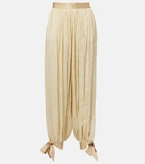 XU ZHI Striped Balloon Pants - Gold