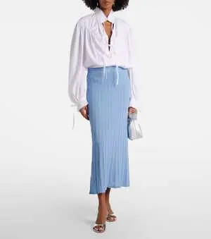 Rebecca Vallance Natalie Pointelle Midi Skirt