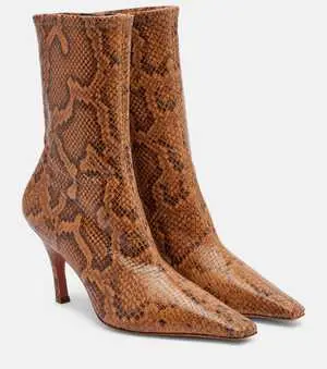 Amina Muaddi Zip Up Booties For Women
