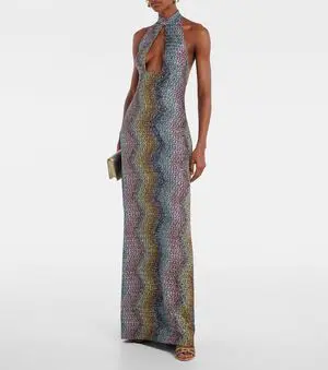 Missoni Cutout Sequined Lamé Gown - Multicoloured