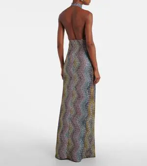Missoni Cutout Sequined Lamé Gown - Multicoloured