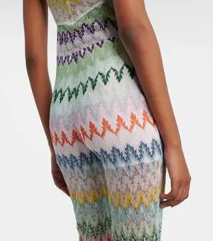 Missoni Open-knit Lamé Flared Pants - Multicoloured