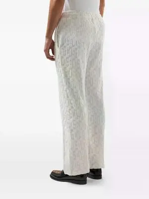 Gcds Monogram-pattern Trousers - Neutrals
